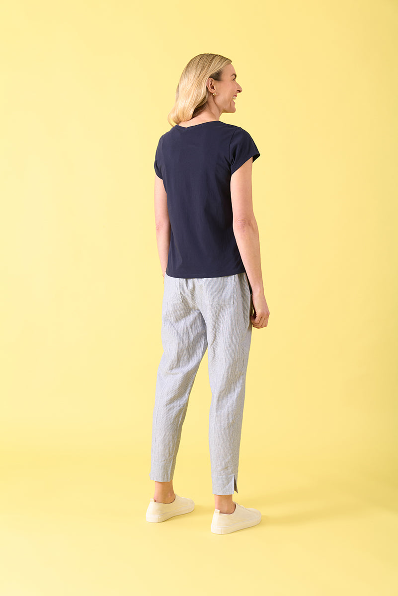 Sumner printes tee-Navy Shells – Viva La Moda